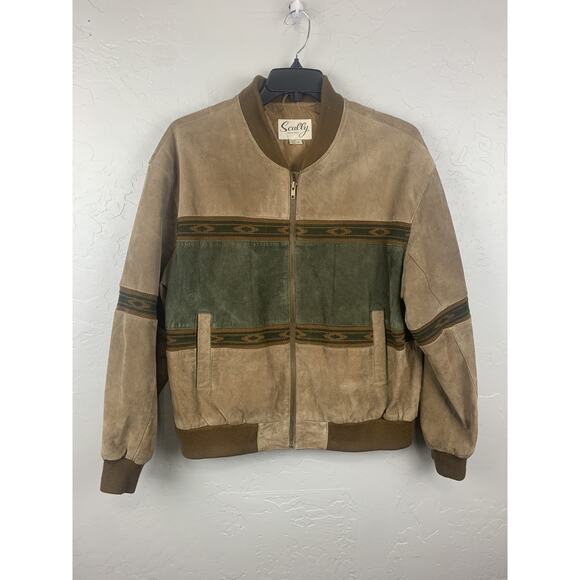 Scully | Jackets & Coats | Scully Jacket Mens Large Brown Green Suede ...